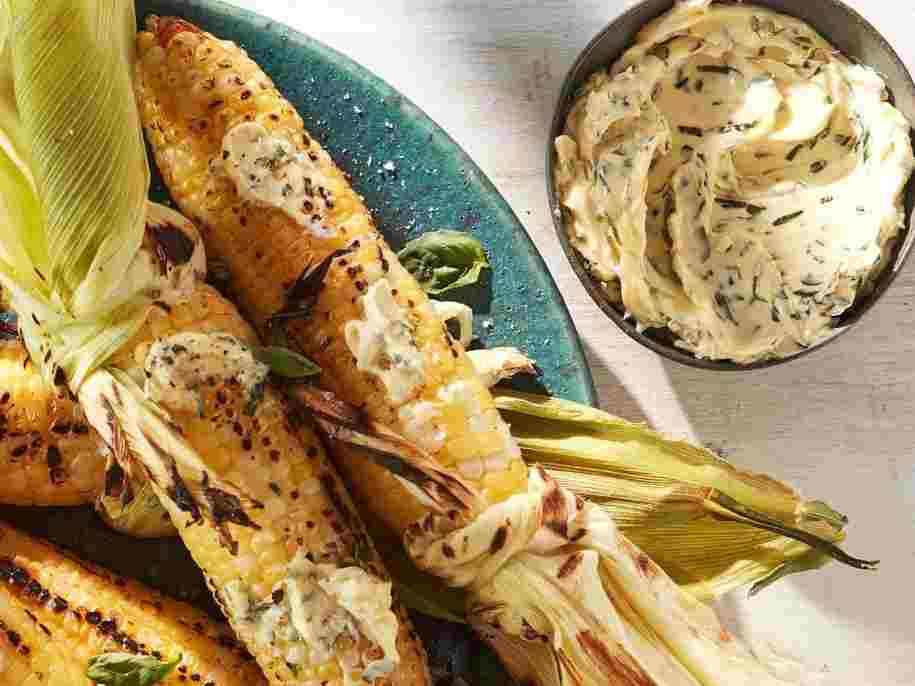 Sweet Corn With Basil Butter – Sids Sauce